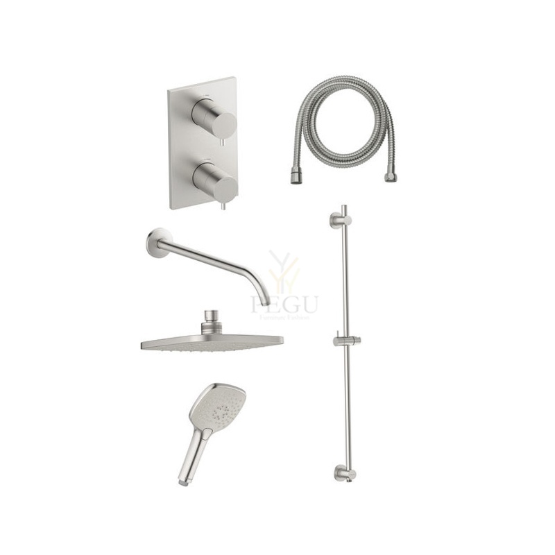 Süvistatud dušisüsteem Damixa PINE SR1 steel PVD 571644600